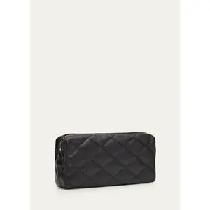Saint Laurent Cassandre Quilted Leather Wristlet Clutch Bag