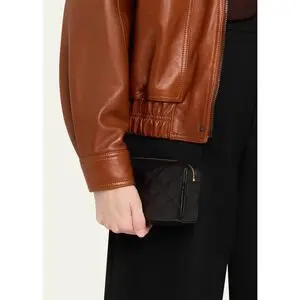Saint Laurent Cassandre Quilted Leather Wristlet Clutch Bag