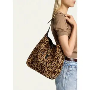 Saint Laurent Le 5 A 7 Large Animal-print Calf Hair Shoulder Bag - Leopard