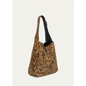 Saint Laurent Le 5 A 7 Large Animal-print Calf Hair Shoulder Bag - Leopard