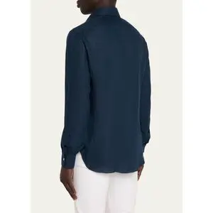 Kiton Linen Button-down Shirt