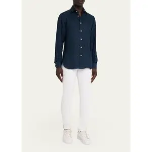 Kiton Linen Button-down Shirt