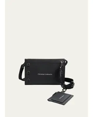 CHRISTIAN LOUBOUTIN Kosmica Mini Leather Crossbody Bag - Black
