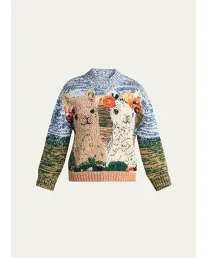 Stella McCartney Alpaca Jacquard Crewneck Sweater