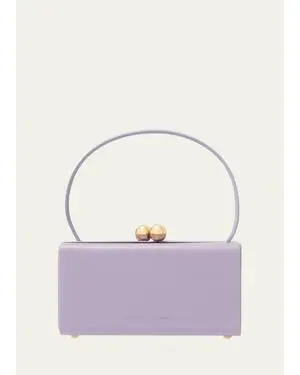 Carolina Herrera Mimi Kiss-lock Leather Top-handle Bag