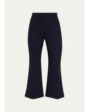 Stella McCartney Mid-rise Wool Kickflare Crop Pants