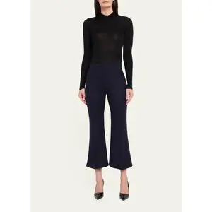 Stella McCartney Mid-rise Wool Kickflare Crop Pants