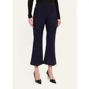 Stella McCartney Mid-rise Wool Kickflare Crop Pants