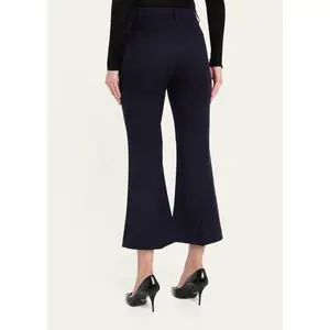 Stella McCartney Mid-rise Wool Kickflare Crop Pants
