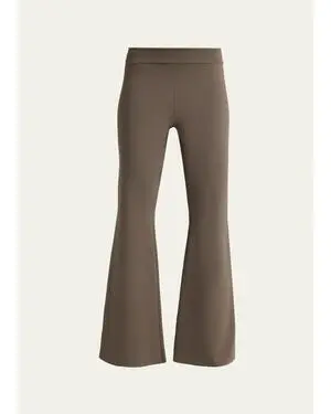 Stella McCartney Compact Knit Iconic Flared Pants - Mud