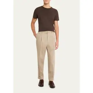 Officine Générale Hugo Heathered Wool Belted Trousers