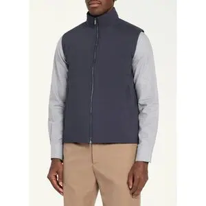 MAURIZIO BALDASSARI Stand Collar Cotton Vest