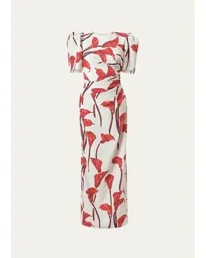 Carolina Herrera Calla Lily Ankle Length Dress