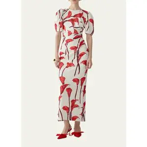 Carolina Herrera Calla Lily Ankle Length Dress