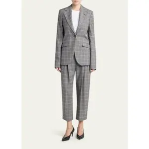 Stella McCartney Slim Checked Single-breasted Blazer Jacket