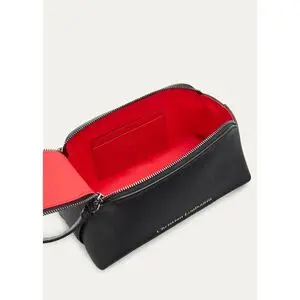 CHRISTIAN LOUBOUTIN Nostalgic Zip Pouch In Grained Leather - Black