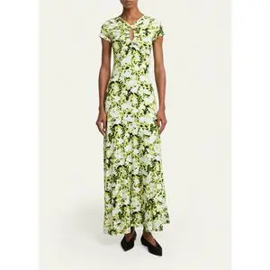 Proenza Schouler White Label Neolani Printed Jersey Maxi Dress