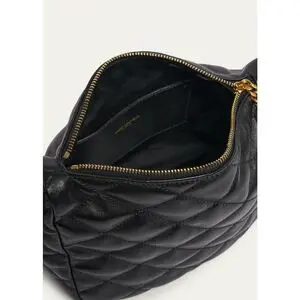 Saint Laurent Cassandre Quilted Leather Shoulder Bag - Nero