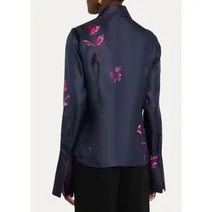 Lafayette 148 New York Floral-print Silk Twill Blouse