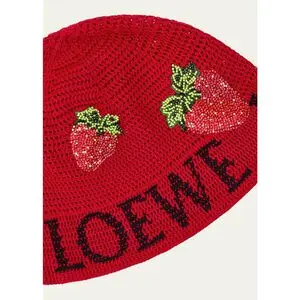 Loewe Strawberry Bucket Hat In Cotton