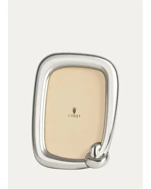 L'Objet Knot Frame, 4" X 6 - Silver