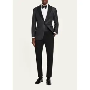 Giorgio Armani Wool-silk Micro Jacquard Dinner Jacket