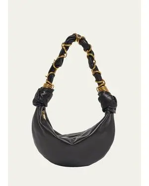 Saint Laurent Amalia Mini Leather Hobo Bag