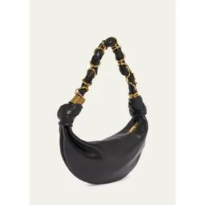 Saint Laurent Amalia Mini Leather Hobo Bag