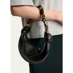 Saint Laurent Amalia Mini Leather Hobo Bag