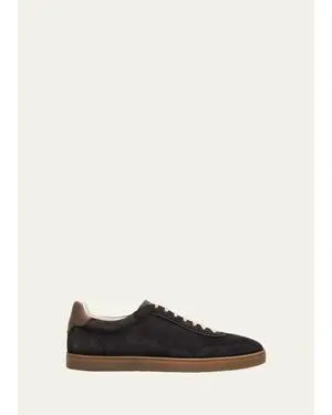 Brunello Cucinelli Suede T-toe Low-top Sneakers - Pepper