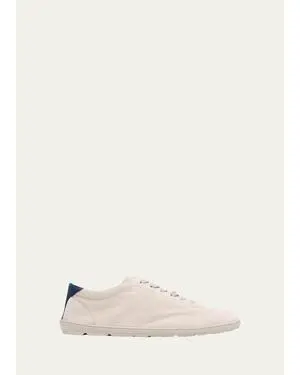 Brunello Cucinelli Suede T-toe Low-top Sneakers - Stone