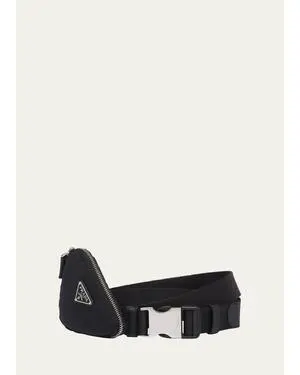 Prada Nastro Nylon Belt W/ Zip Pouch