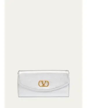 Valentino Garavani Laminated Leather Bag - Silver