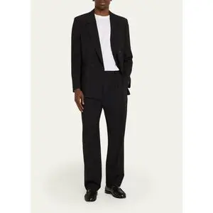 FRAME Tropical Wool Pleated Trousers