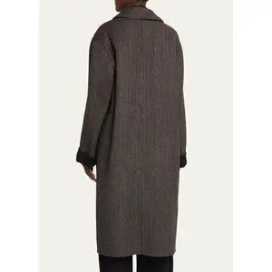 Lafayette 148 New York Oversized Reversible Wool-cashmere Coat