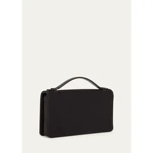 Valentino Garavani Crystal Vlogo Satin Top-handle Bag