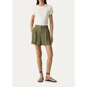 Theory Fluid Pleated Shorts