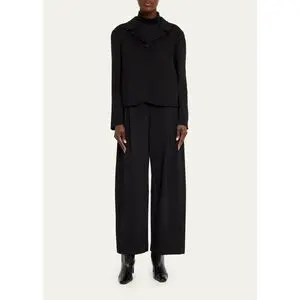 Lafayette 148 New York Walker Cropped Barrel-leg Pants