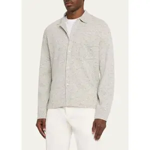 Officine Générale Wool/cashmere Melange Knit Long-sleeve Shirt