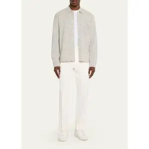 Officine Générale Wool/cashmere Melange Knit Long-sleeve Shirt