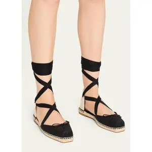 CHRISTIAN LOUBOUTIN Cassiadrilla Canvas Lace-up Espadrilles - Black