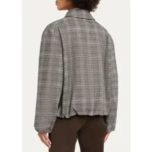 Lafayette 148 New York Glen Check Bomber Jacket