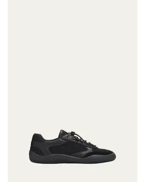 Prada Speedrock Mesh Fabric Sneakers - Nero