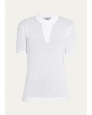 John Smedley Roth Cotton Polo Shirt - White