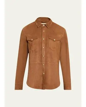 Officine Générale Suede Western Overshirt - Deer