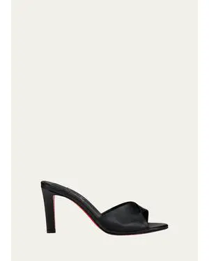 CHRISTIAN LOUBOUTIN 85mm Fanny Leather Slide Sandals