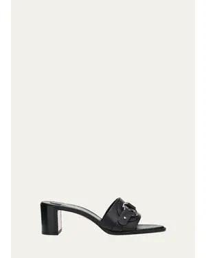 CHRISTIAN LOUBOUTIN 55mm Her In Roma Leather Mules - Black