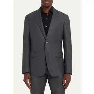 Giorgio Armani Wool Herringbone Single-breasted Suit