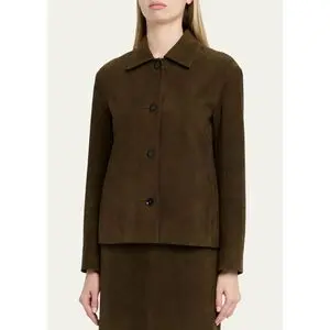 Proenza Schouler Irine Single-breasted Suede Jacket