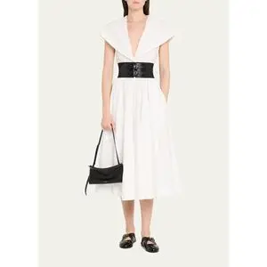 Alaïa Le Click Small Shoulder Bag In Glossy Leather - Noir